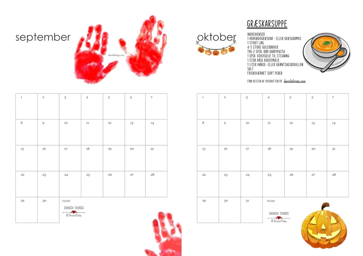 Lav en kalender - en gave til jul? - Danish Things