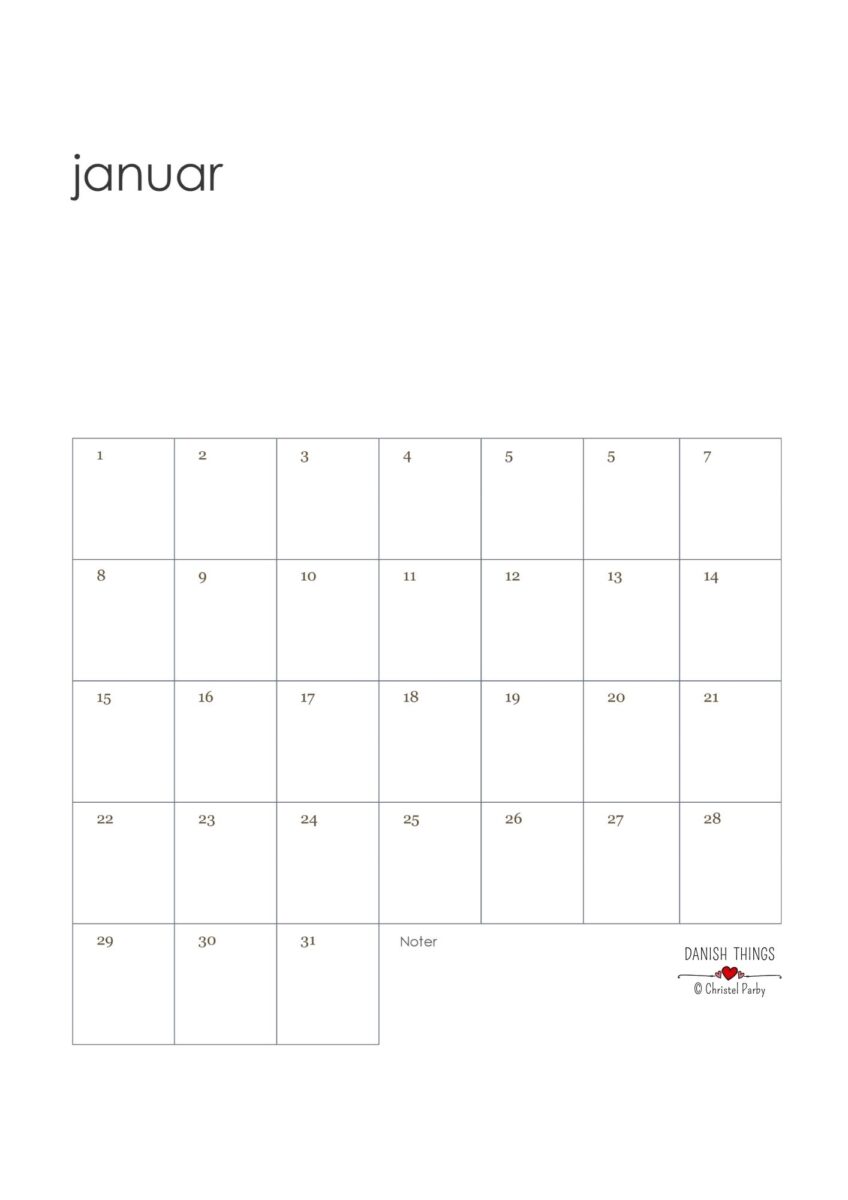 Lav en kalender - en gave til jul? - Danish Things