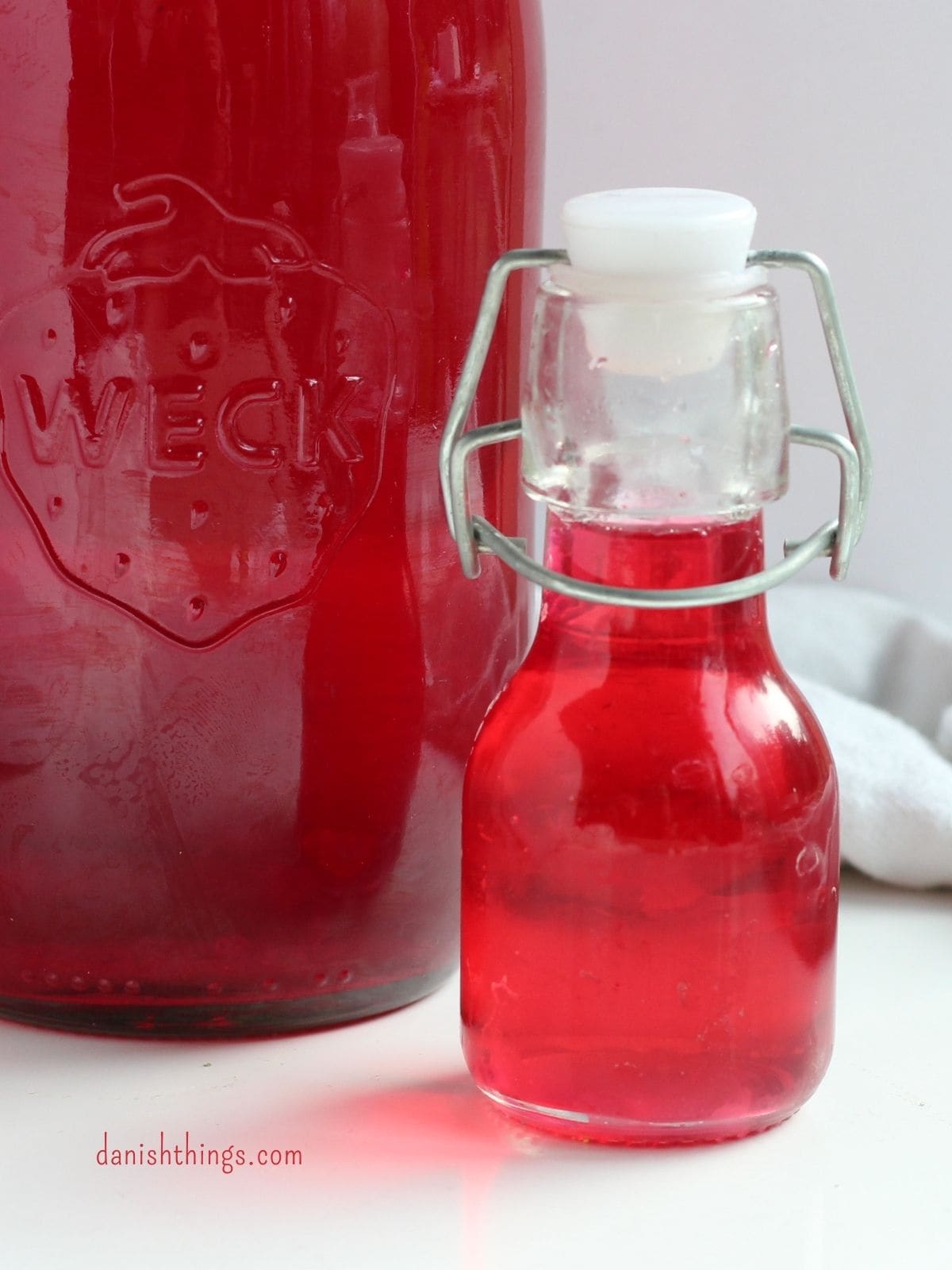 Easy rose syrup - a rosehip rose petal simple syrup - Danish Things
