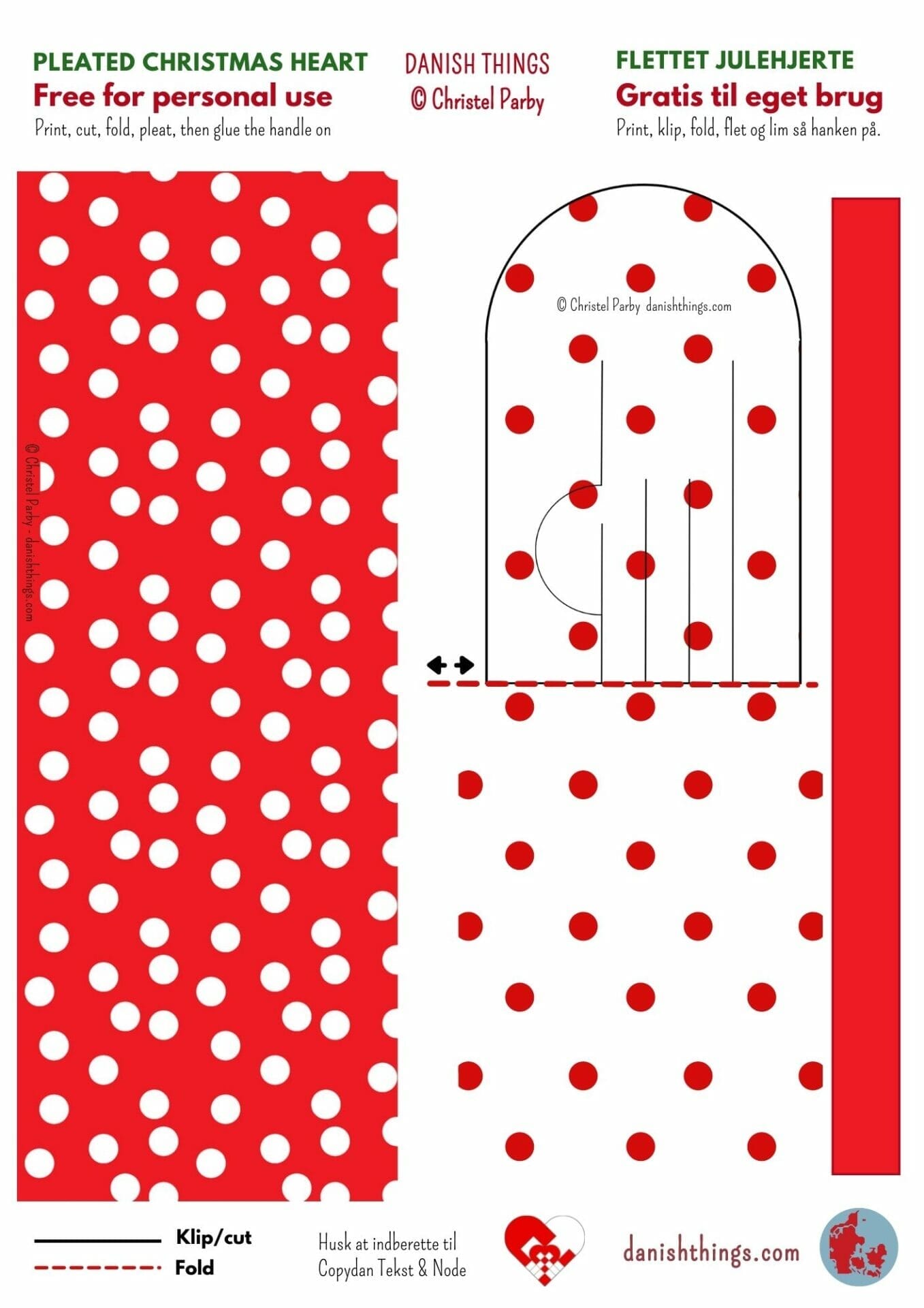Flettet julehjerte med et flettet julehjerte - trin for trin - Danish ...