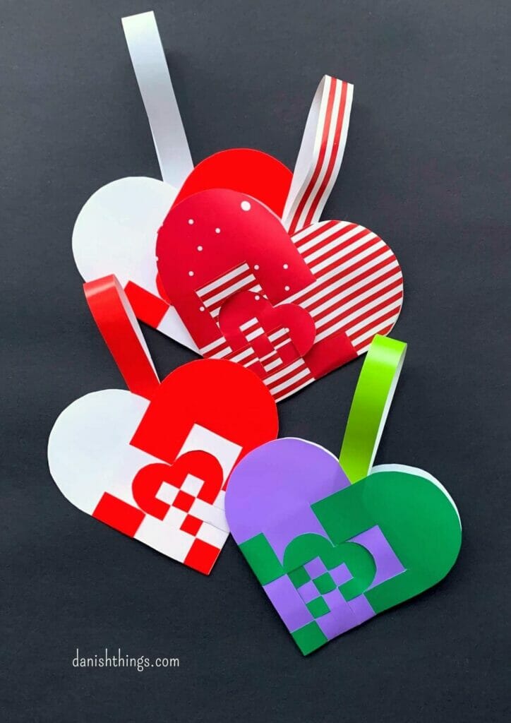 Flettet julehjerte med et flettet julehjerte - trin for trin - Danish ...