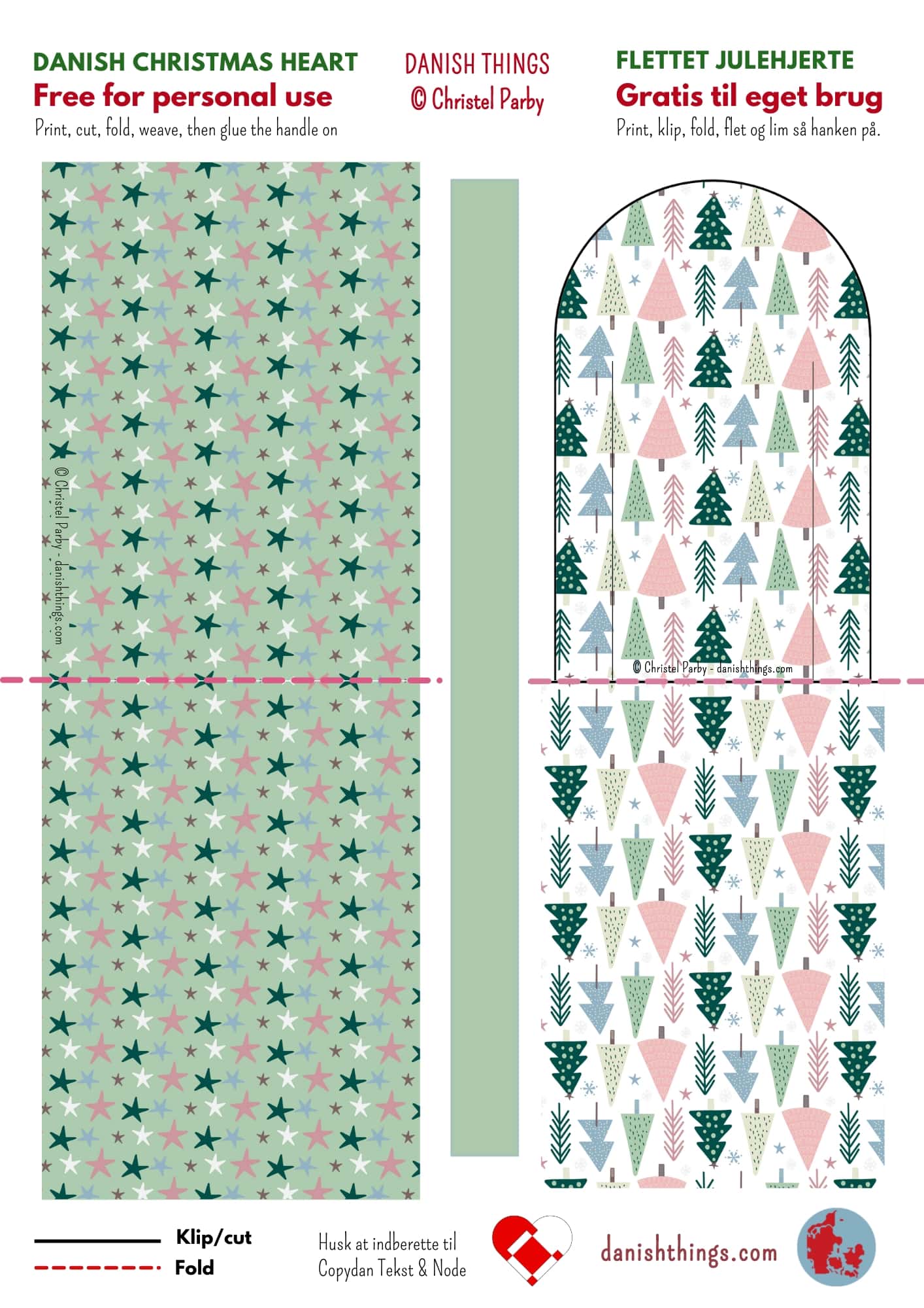 Nemme flettede julehjerter - for nybegyndere og øvede - trin-for-trin ...
