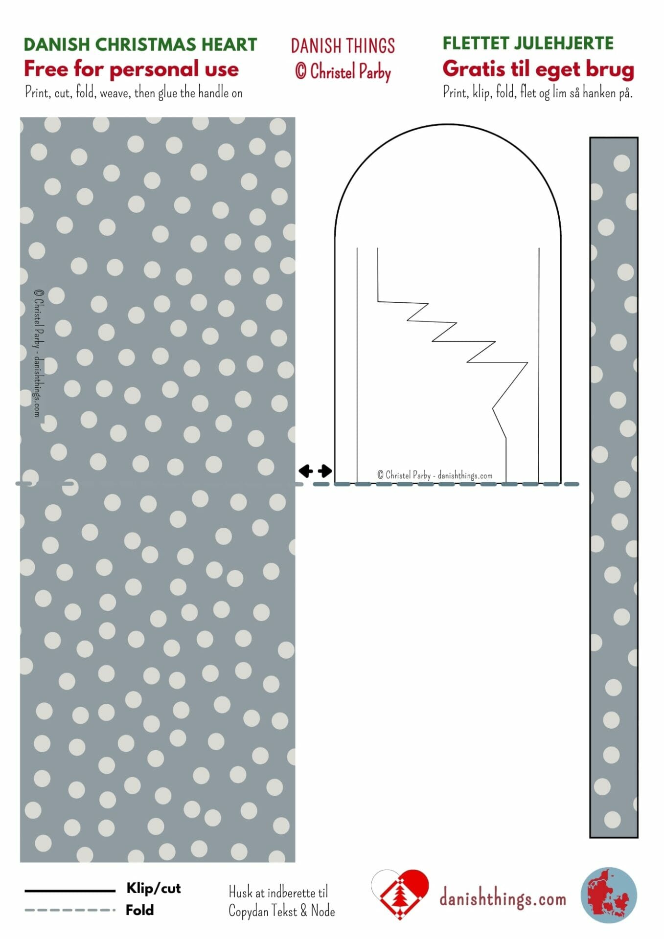 Julehjerte med juletræ - sådan fletter du det trin for trin - Danish Things