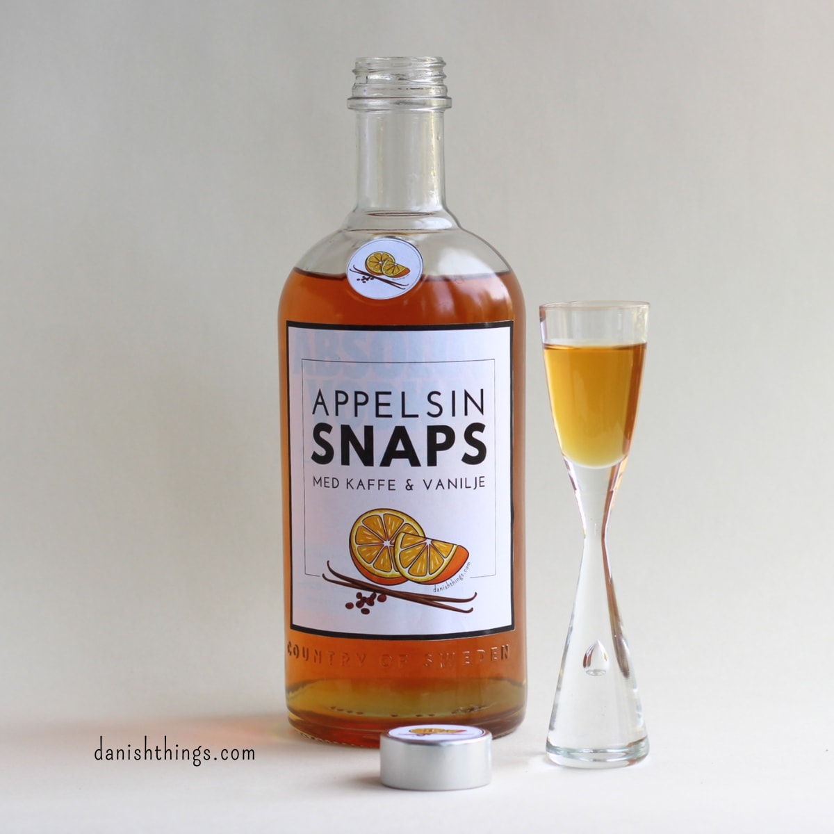 Appelsinsnaps med kaffe og vanilje - Danish Things