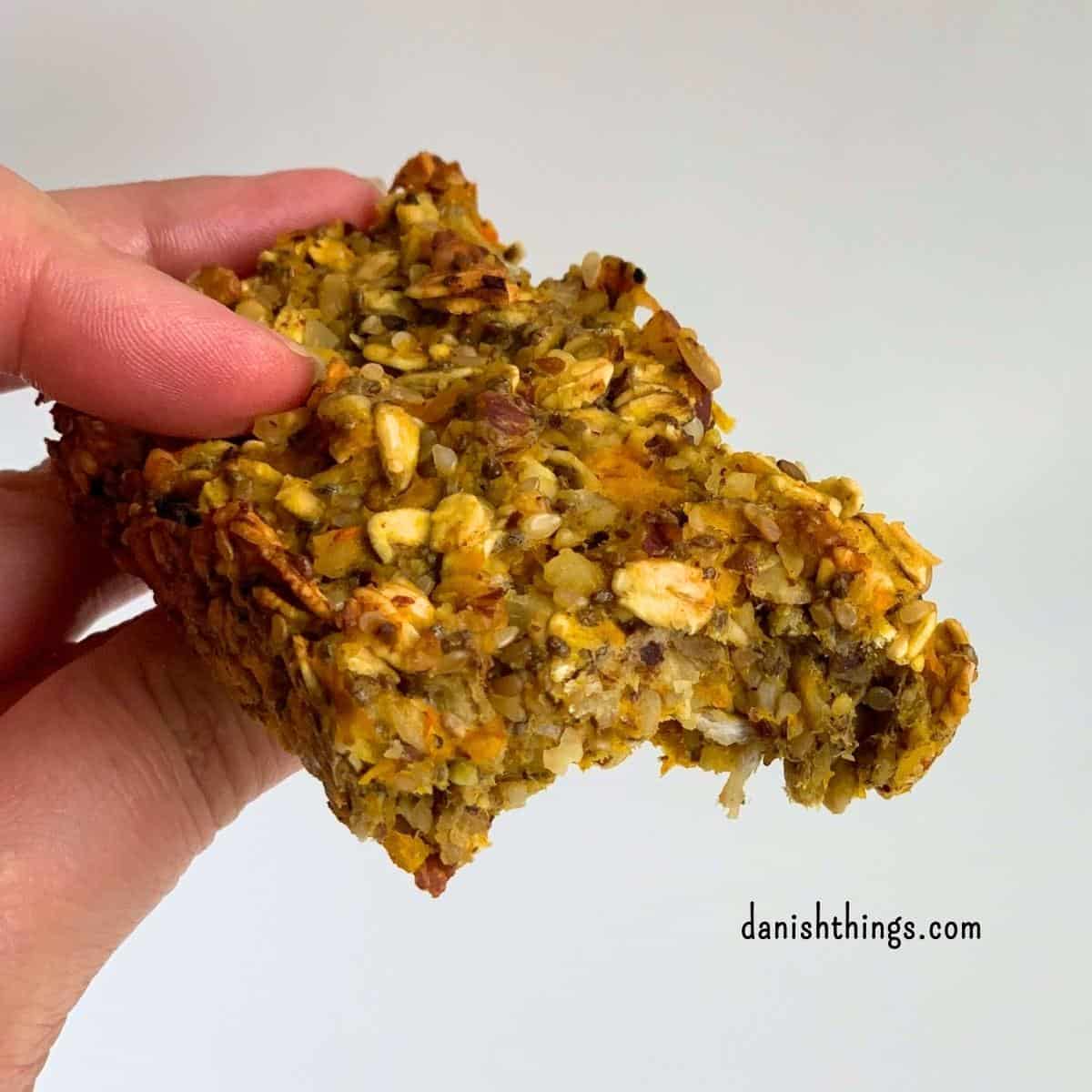 Morgenmadsbarer med græskar – græskarbar eller snackbar - Danish Things