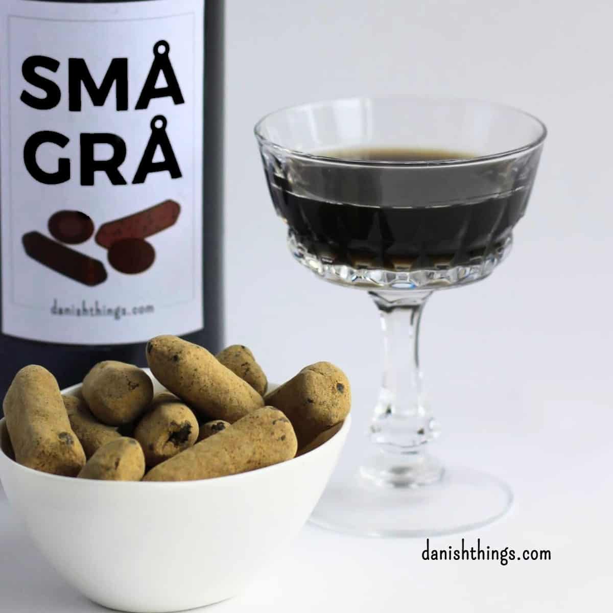 Små grå – lav shots eller likør af bolcher og vodka - Danish Things