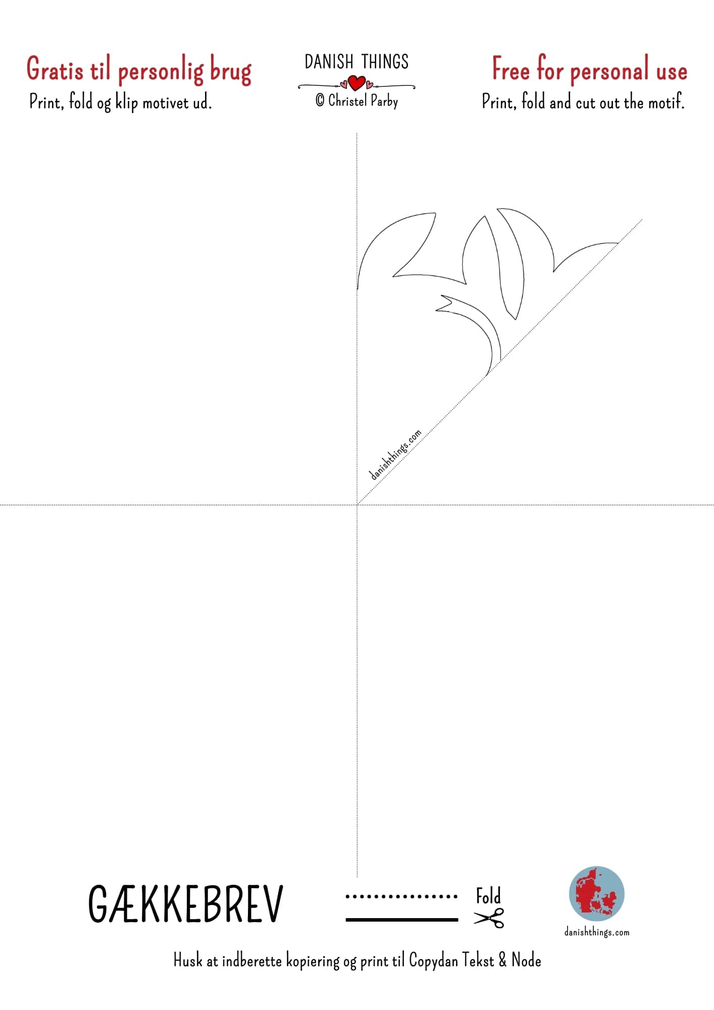 Print og klip et gækkebrev - Danish Things