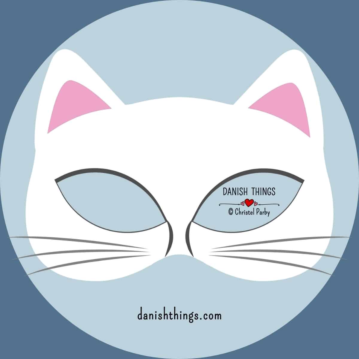 Kattemaske til fastelavn og halloween - Danish Things